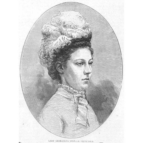 Lady Georgina Spencer Churchill - Antique Print 1879 | eBay
