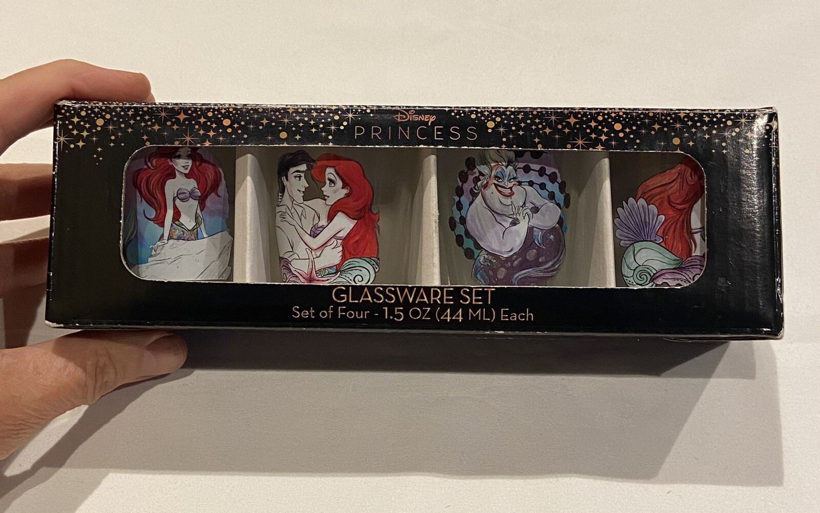 Disney Princess Princesses Set of 4 1.5 0z Shot Glass Glasses Set Ariel ...