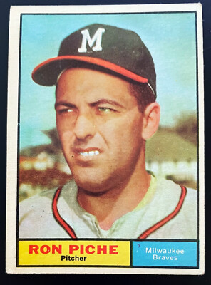 1961 Topps #61 Ron Piche - Milwaukee Braves ExMt | eBay