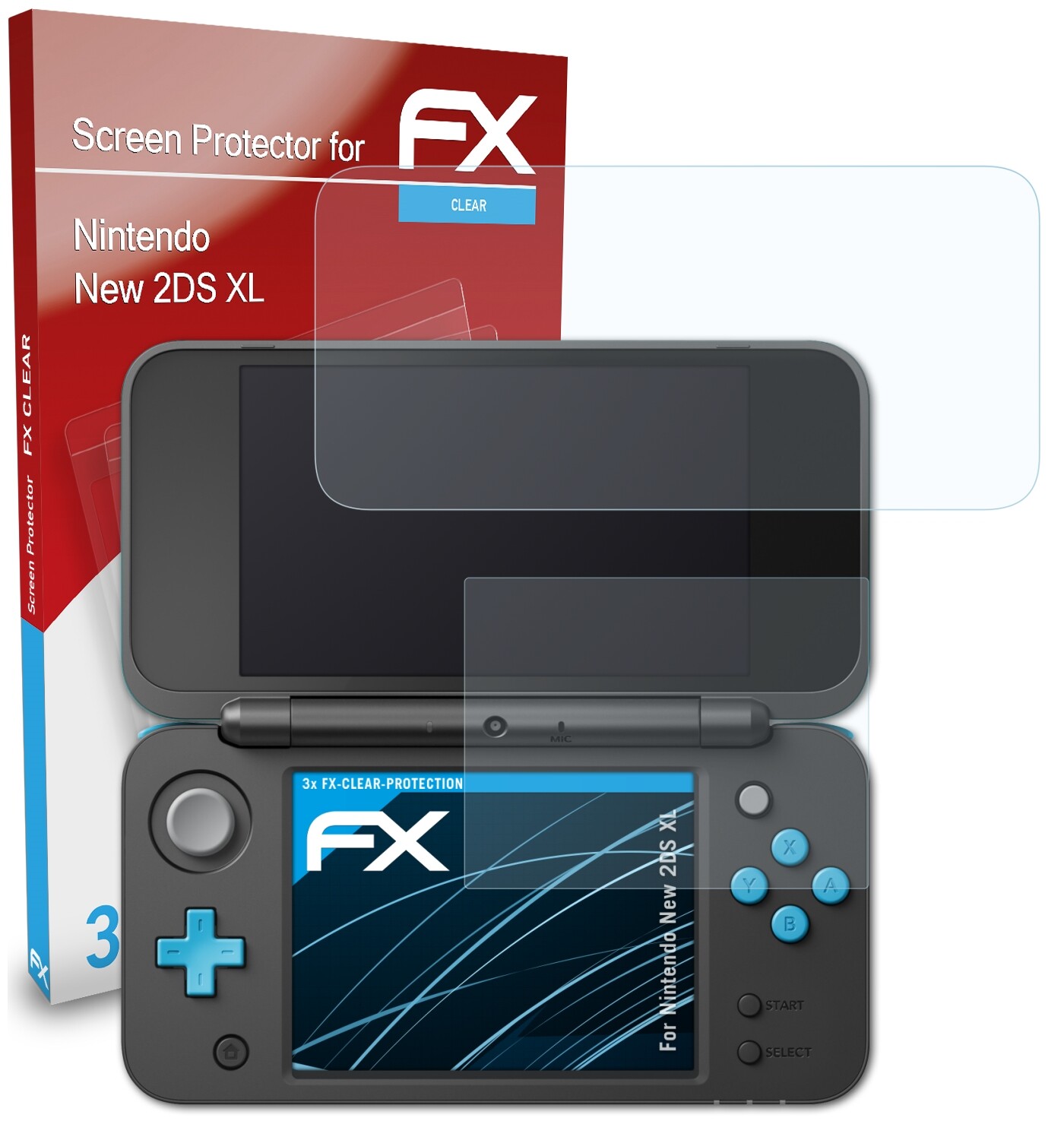 atFoliX 3x Displayschutzfolie für Nintendo New 2DS XL Schutzfolie klar ...