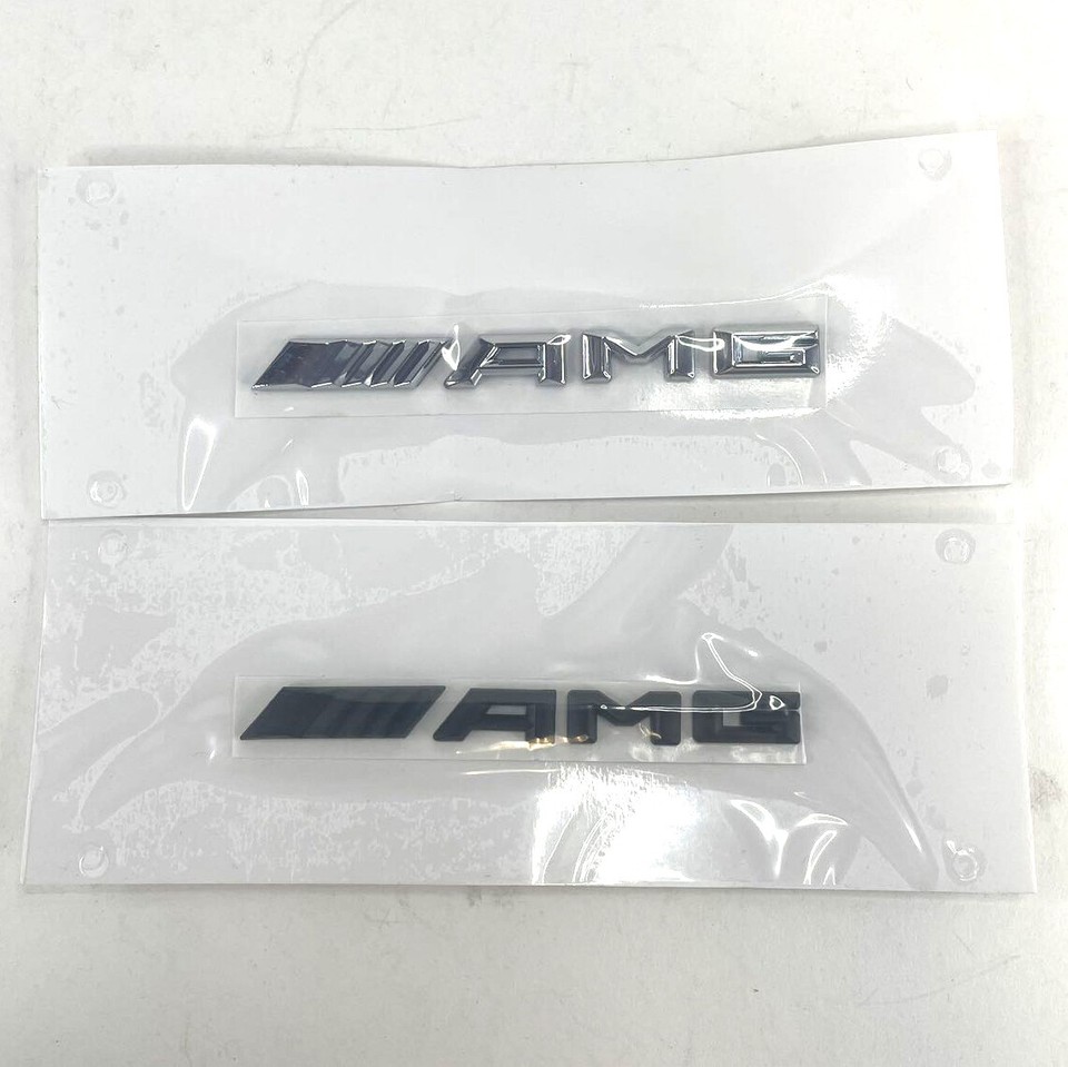 3D Chrome AMG Badge Interior Dash Sticker Decal Emblem For Race Sports ...
