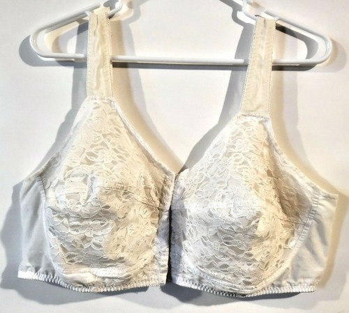 48D Valmont No Bones Lace Soft Cup Wire Free Front Close Bra 17240 | eBay