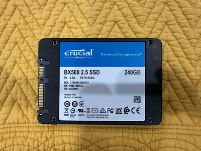 Crucial BX500 CT240BX500SSD1 240GB 2.5" SATA 6Gb/s SSD Solid State ...
