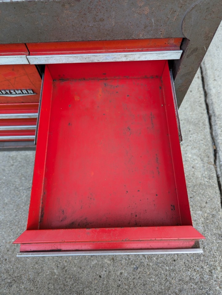 Vintage Craftsman Red & Gray 10-Drawer Tool Box 1960's - Made In USA ...