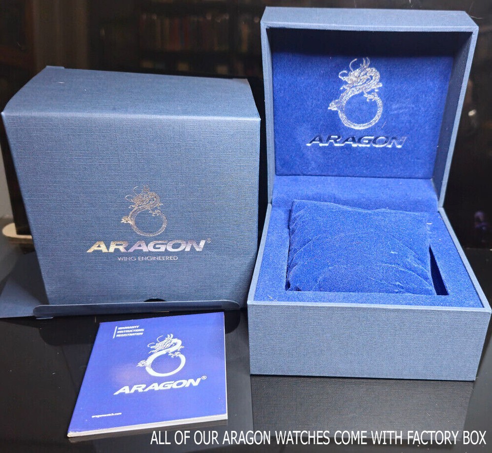 NEW! Aragon Black Ceramic Watch True GMT Automatic Miyota Mvmt Mystery ...