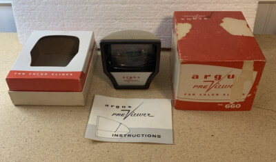 Argus Previewer Lit Color Slide Viewer W/ Original Box🔥👀W/ Instructions ...