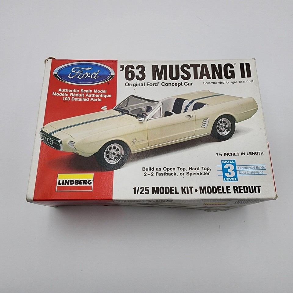 Lindberg 1/25 63 Mustang II Ford Concept Car 72169 Parts Goodyear ...