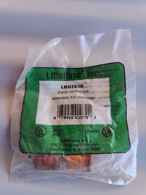 Littlefuse LRU263R Class R Fuse Reducer 60 - 30 Amps Qty. 2per Pack ...