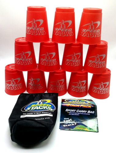 Speed Stacks WSSA Official Cups Red Set of 12 w/Carry Bag | eBay
