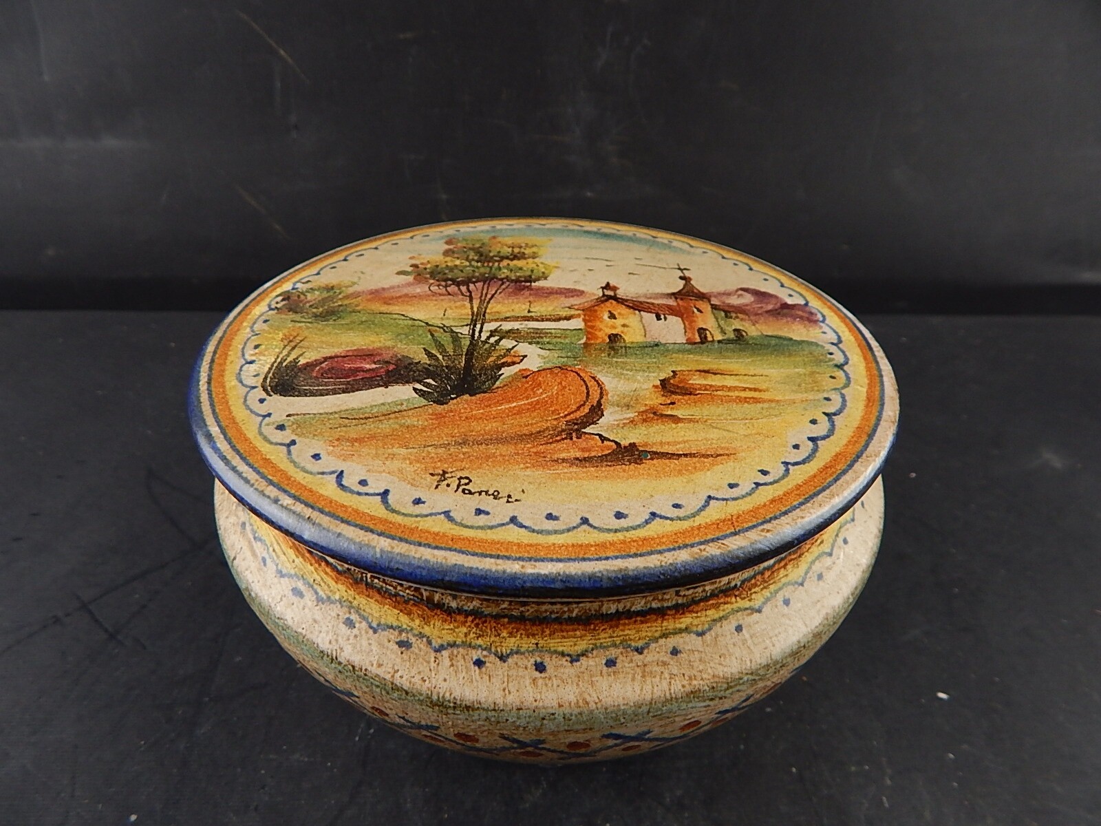 Box Holder Trinket Ceramics Majolica Art Deruta Fima Assisi | eBay