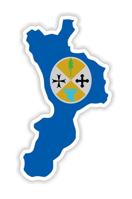 Calabria Map Flag Sticker / Vinyl Waterproof Decals Car Graphics | eBay UK