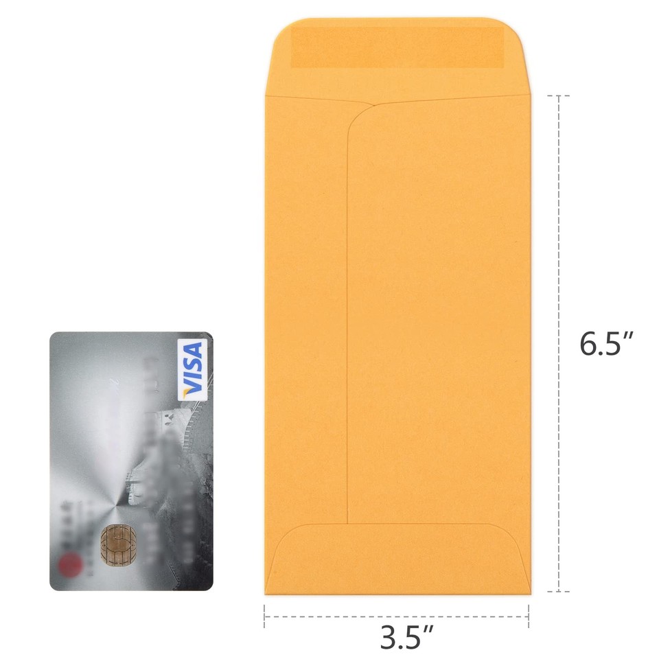 3.5x6.5 Money Envelopes, Brown Kraft #7 Coin Envelopes, Small Parts ...