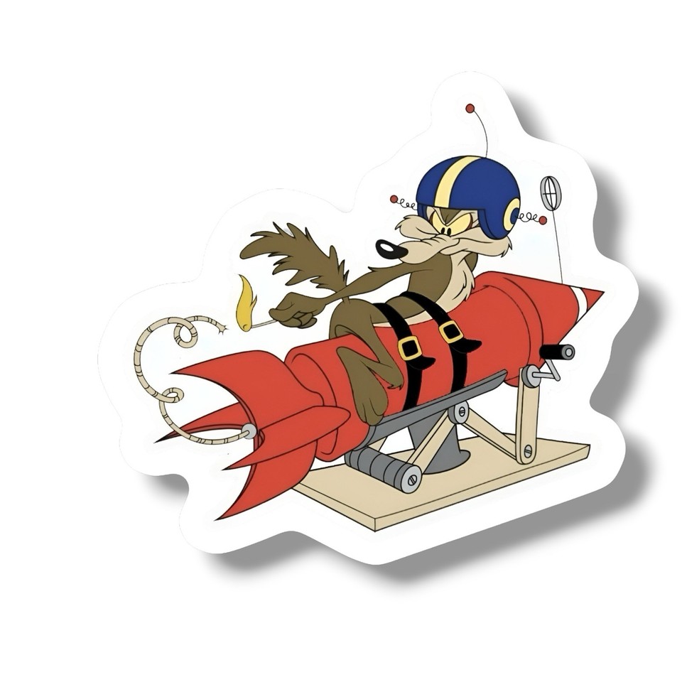 RAT ROD HOT ROD Retro Decal Wyle E Coyote RAT FINK Road Runner STICKER ...