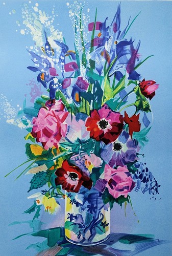 Claude Mars: Spring Bouquet, Original Signed Lithograph, 250ex | eBay