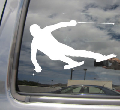 Alpine Downhill Skiing - Skis Cross-country Car Window Vinyl Decal ...