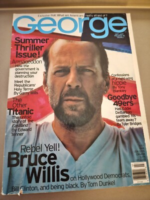 George Magazine - July 1998 - Bruce Willis Cover - Summer Fear Issue ...