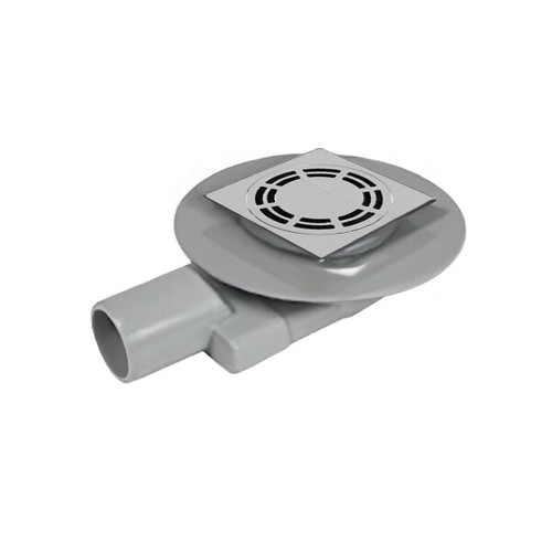 Siphon de sol PVC Solusec extra plat avec platine grille 100 x 100 mm ...
