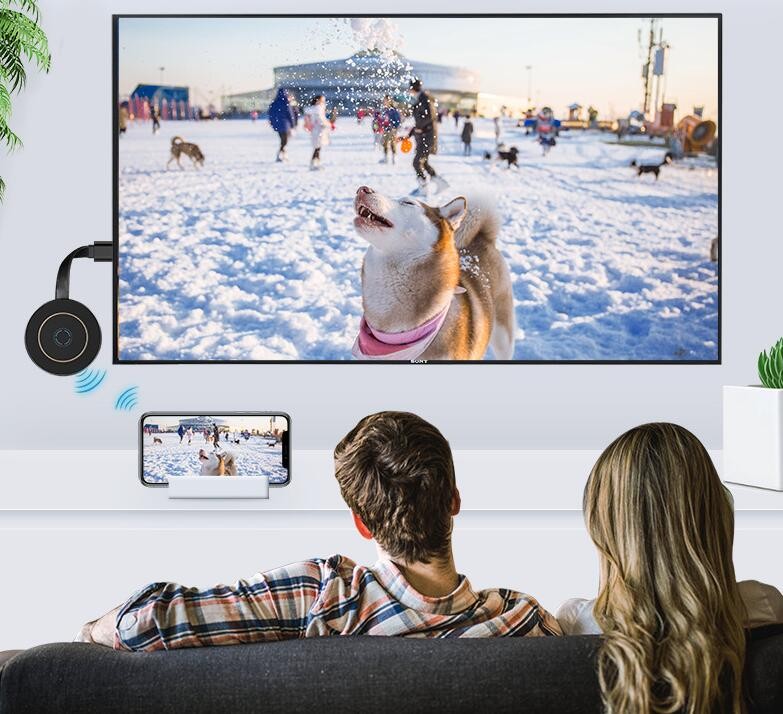 4K Dual Band Wireless WiFi Display Receiver TV Dongle Miracast DLNA ...