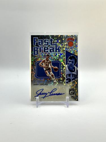 2021-22 Donruss Optic Jerry Lucas #FB-JLC Fast Break Autograph NYK HOF ...