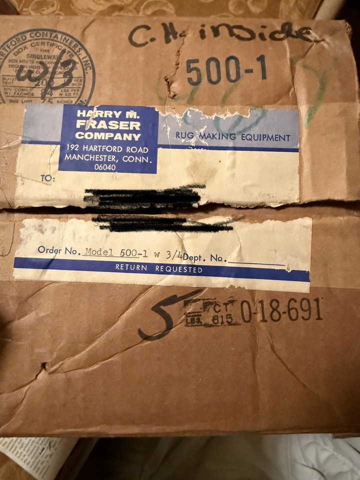 Harry M Fraser Model 500- 1 Cloth Cutting Machine Rag Rug Fabric In ...