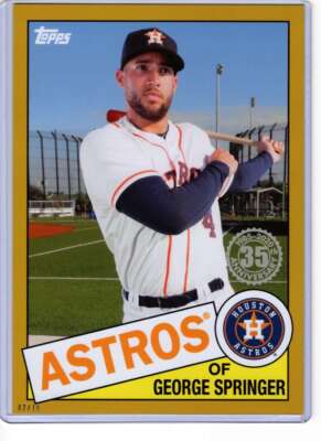 George Springer 2020 Topps 1985 35th Anniversary 5x7 Gold #85-45 /10 ...