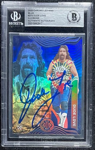 DUDE LOVE SIGNED 2022 PANINI CHRONICLES ILLUSIONS PURPLE #273 BECKETT ...
