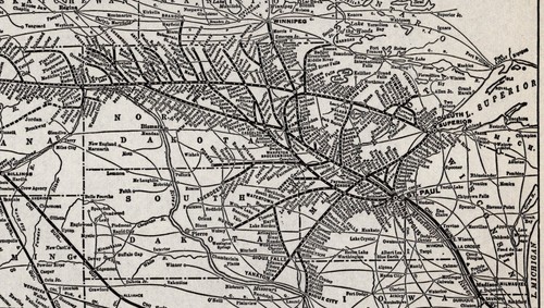 1931 Antique Great Northern Railway System Map Vintage Railroad Map ...