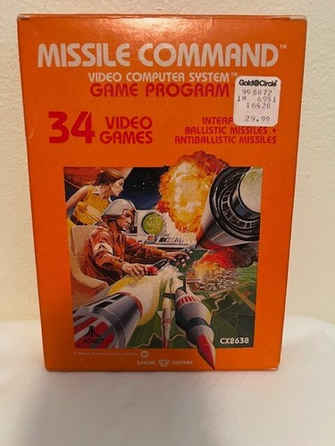 ORIGINAL Atari 2600 Missile Command CIB Complete Box CX2638 | eBay