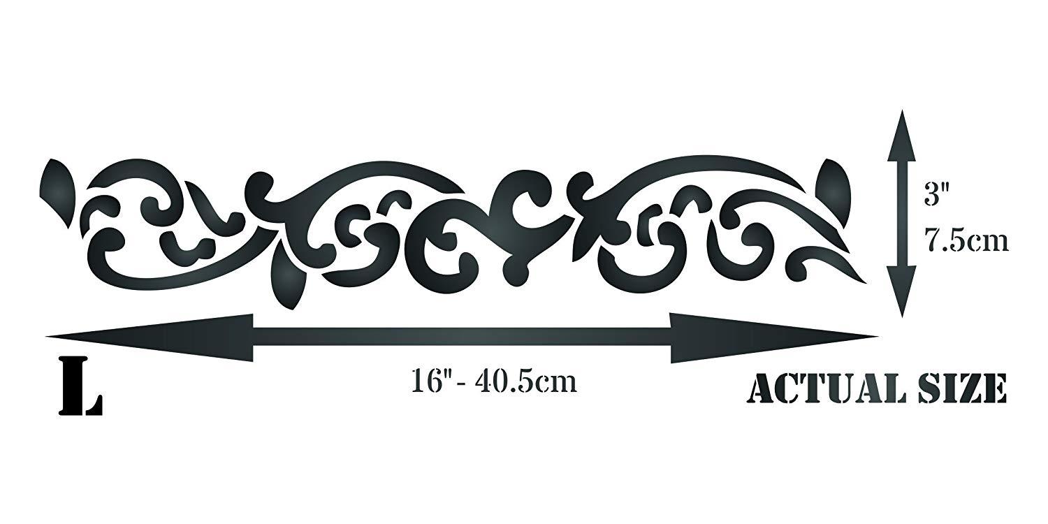 Gothic Border Stencil Reusable Medieval Goth Architecture Abstract ...