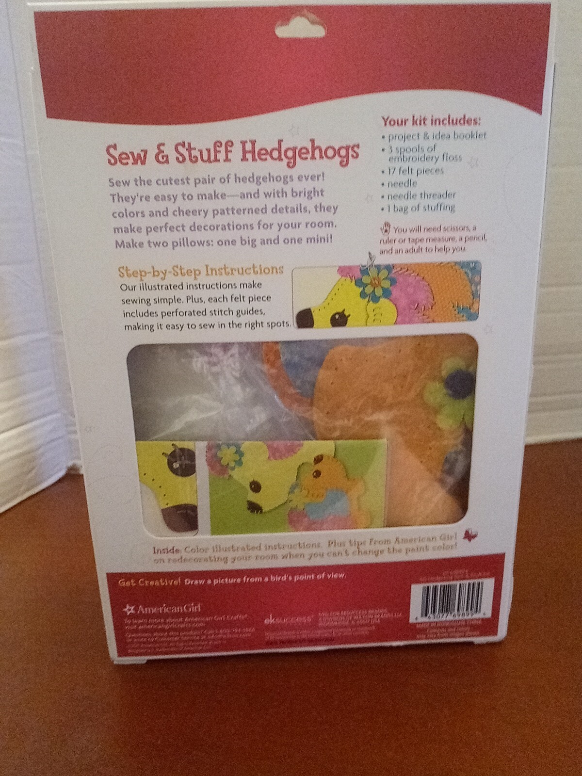 American Girl Crafts Hedge Hogs Sew & Stuff Kit 2day Ship for sale ...