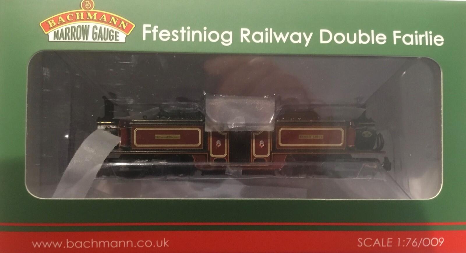 Bachmann Ffestiniog Double Fairlie Merddin Emrys Lined Maroon Gauge OO9 ...