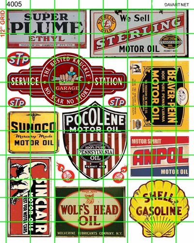 4005 DAVE'S DECALS HO SCALE MODEL GAS OIL SINCLAIR STP VINTAGE OLD ...
