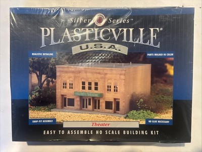 PLASTICVILLE THEATER BUILDING KIT #45525 SILVER SERIES - HO SCALE - NIB ...