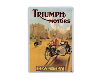 Triumph Motor Jumbo Fridge Magnet - Vintage Poster - Retro - Gift | eBay UK