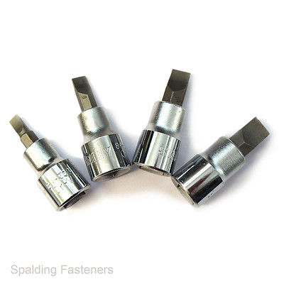 1/2" Stanley Ratchet Drive Slotted Socket Pieces 6.5mm 8mm 10mm & 12mm ...