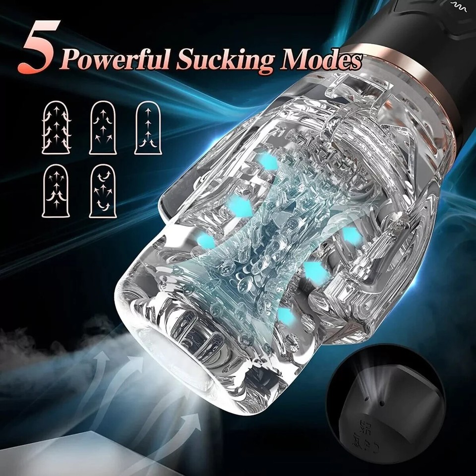 Automatic Sucking Vibrating Blow Job BJ Oral Sex Toy Male Masturbator ...