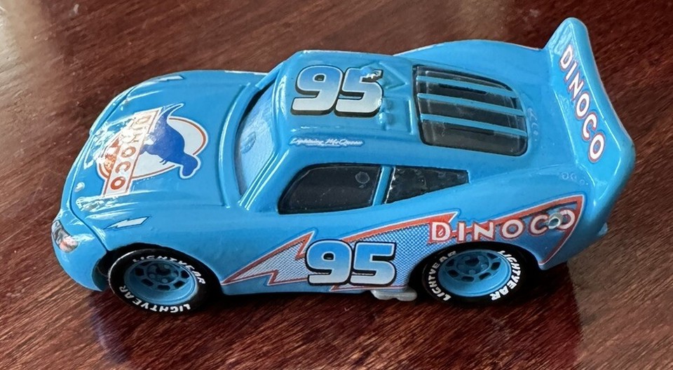 Disney Pixar Cars Lightning McQueen Dinoco Blue #95 | eBay