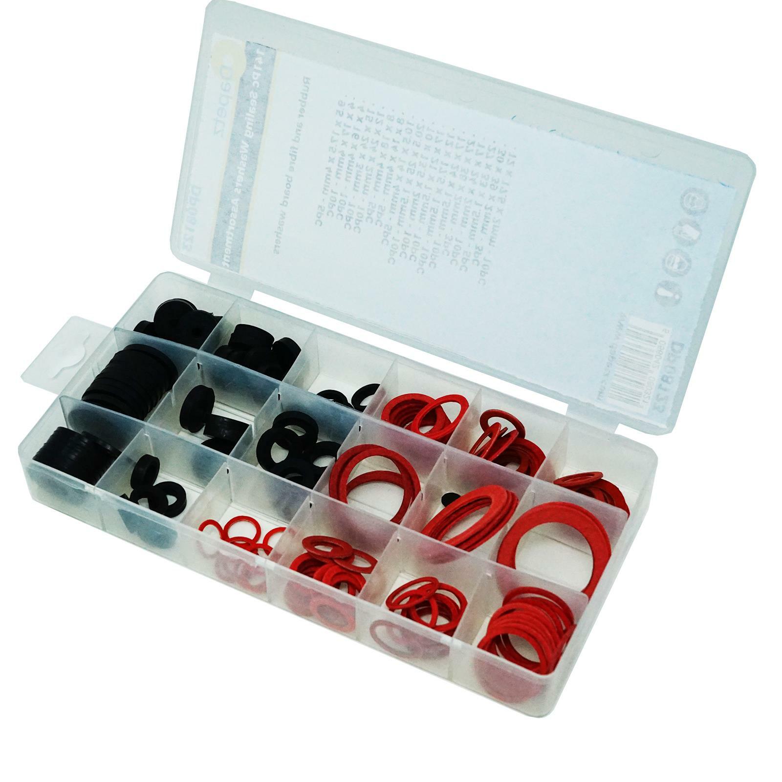 141pc Assorted O RING SET Rubber Fibre Seals Sink Tap Washers Plumbing ...