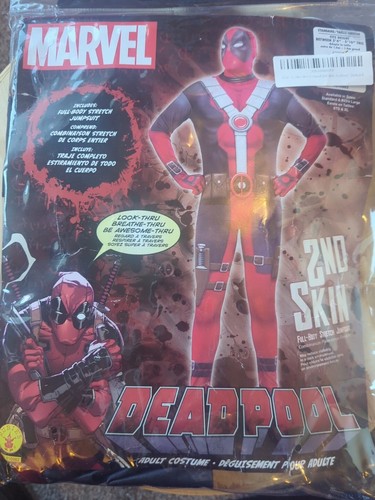 Deadpool 2nd Skin Stretch Jumpsuit Marvel Costume Adult Sz Std | eBay