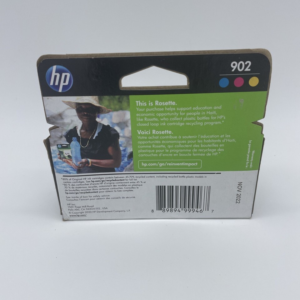 HP 902 (T0A38AN) Ink Cartridge New In Box Tri Color Box | eBay