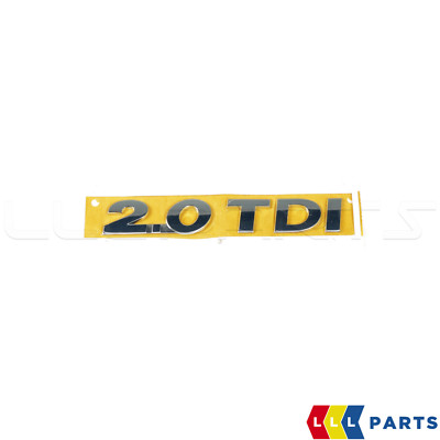 NEW GENUINE VOLKSWAGEN GOLF VII MK7 REAR 2.0 TDI LETTERING BADGE EMBLEM ...