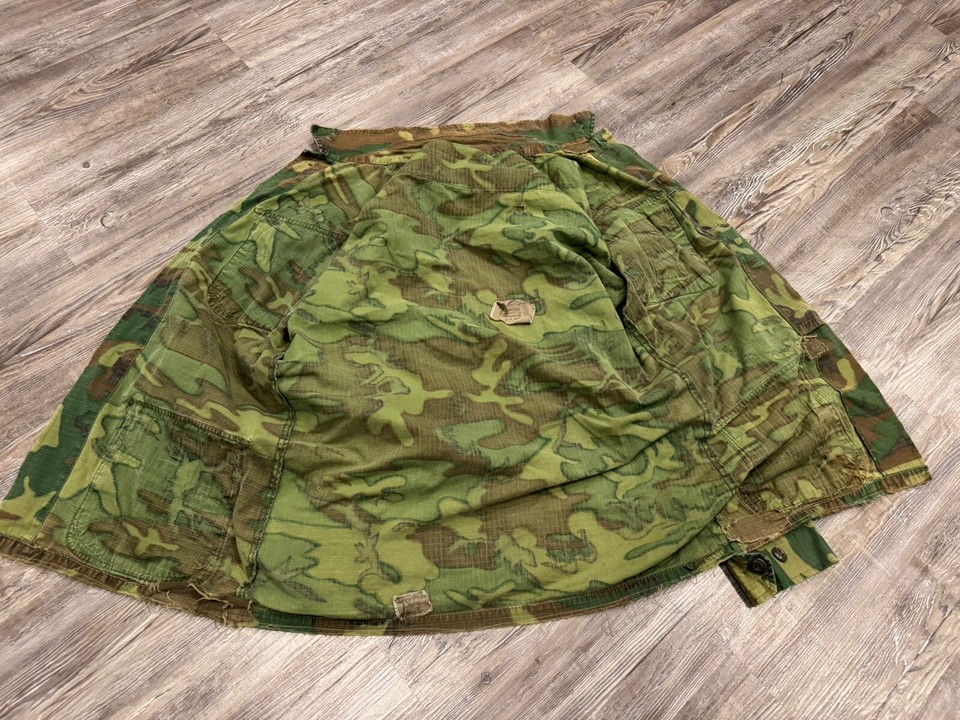 US Vietnam Era USMC ERDL Jungle Jacket Uniform Slant Pocket Camo ...
