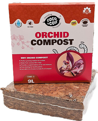 Coco & Coir Orchid Compost 9L Potting Mix Organic Peat-Free Coir ...