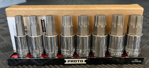 Proto 8pc 1/2" Drive Metric Hex Bit Socket Set 11mm - 19mm RBRT ...