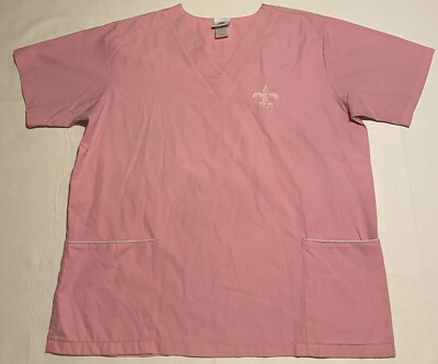 New Orleans Saints Womens Scrub Top NFL Saints Football | eBay
