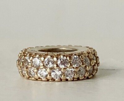 Genuine Authentic Pandora 14ct Gold Pave Inspiration Spacer Charm ...