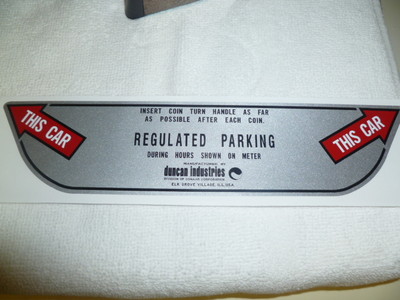 Duncan Parking Meter Decal / Sticker For The Duncan 70/76 Double | eBay