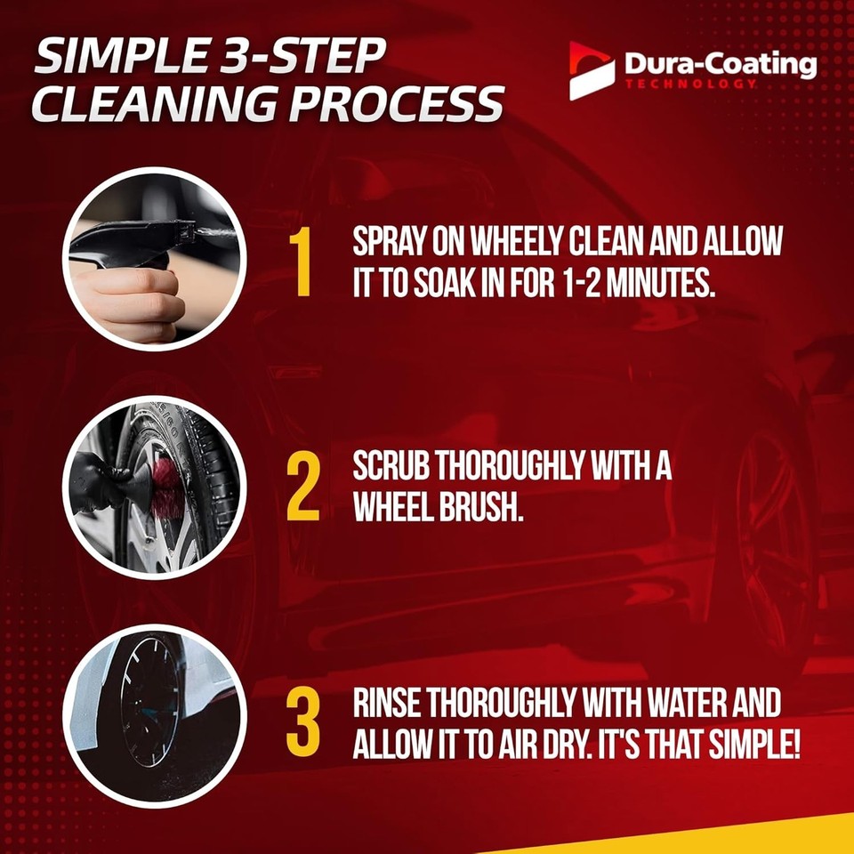 DURA-COATING TECHNOLOGY Wheely Clean Professional Wheel Cleaner Highly ...
