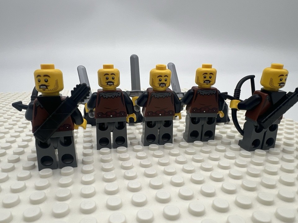 LEGO Wolfpack Knights 5 Minifigures Army Builder – 2 Archers 3 Swords ...