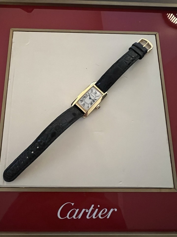 2000 Cartier Tank Americaine Small 18k Solid YG Ref 1710 Box & Papers ...